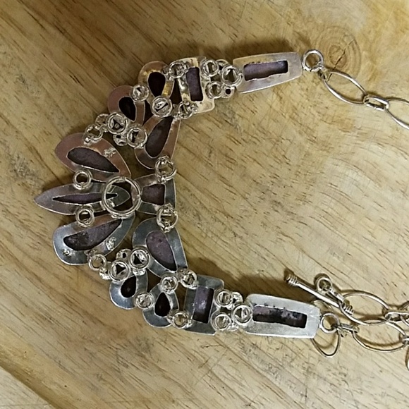 Home Made | Jewelry | Pink Adamantine And Faux Ruby Necklace | Poshmark